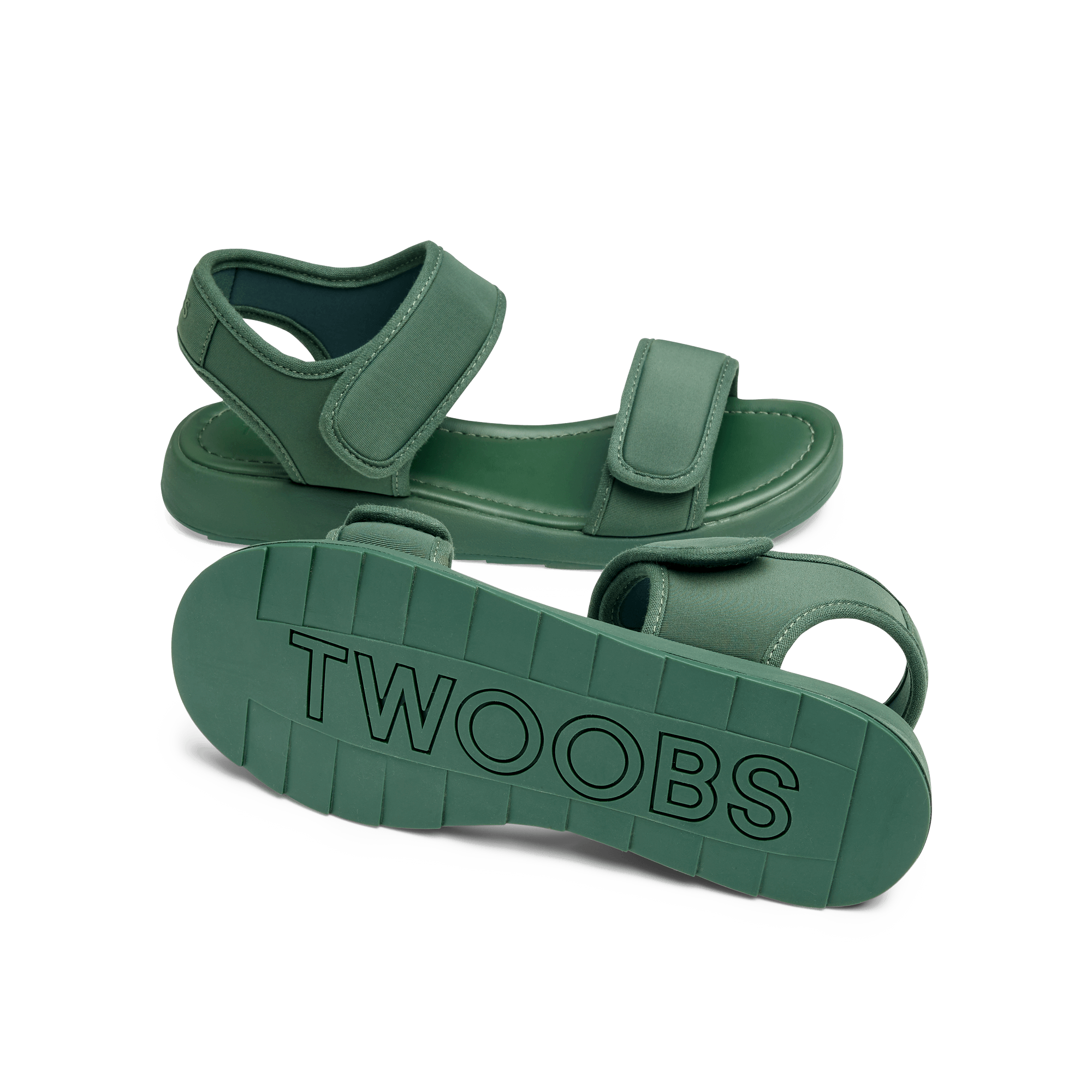 Shop The OG in Dark Green | Flat Sandals | TWOOBS