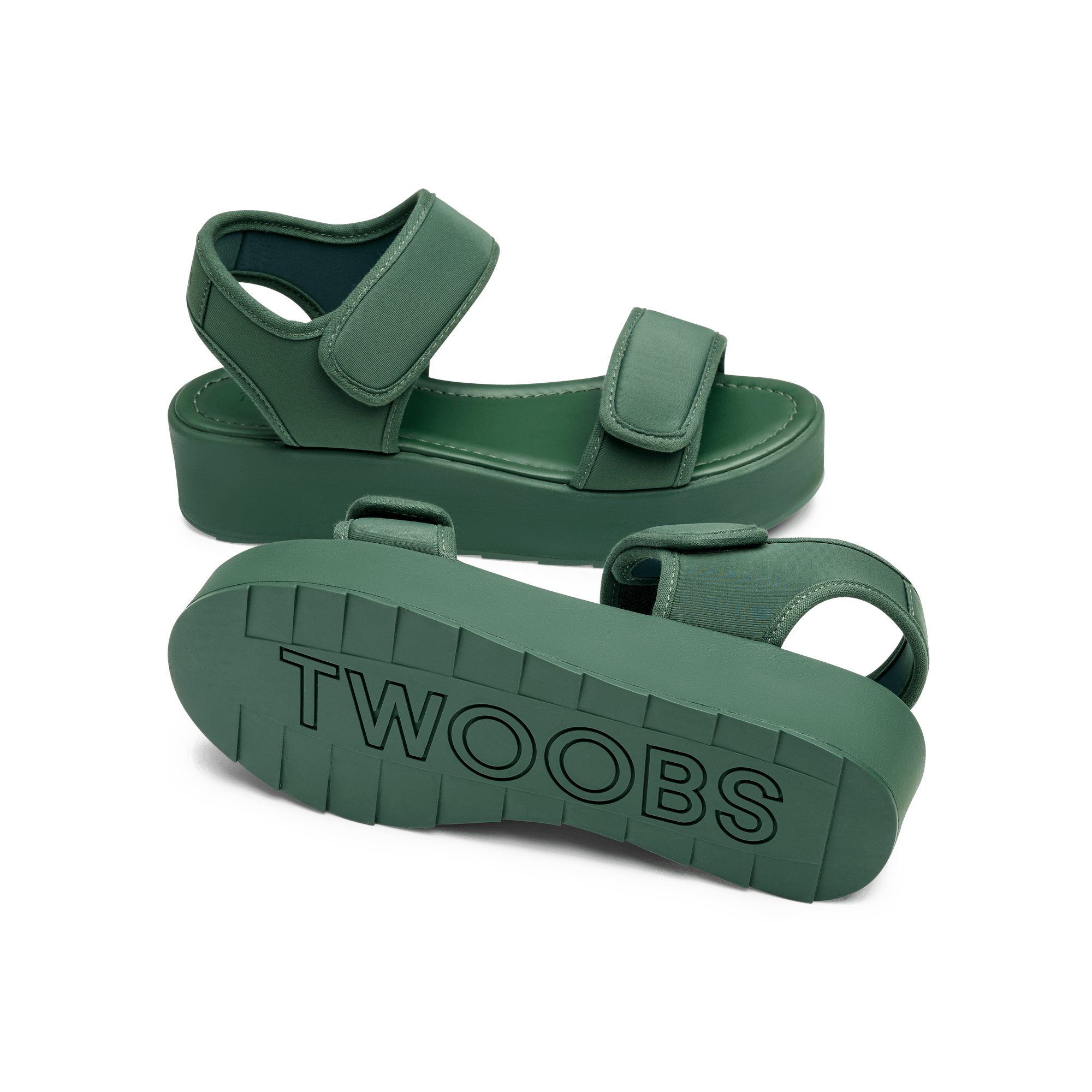 Shop The OG+ in Dark Green | Platform Sandals | TWOOBS